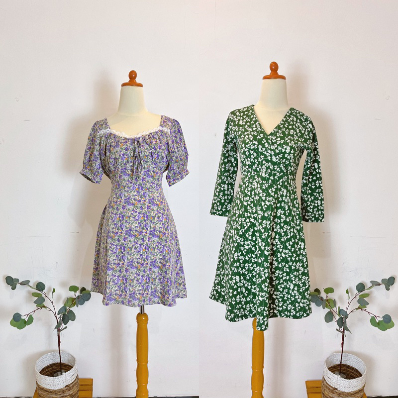 Jual PRELOVED THRIFT DRESS BUNGA / FLOWER DRESS VINTAGE | Shopee Indonesia