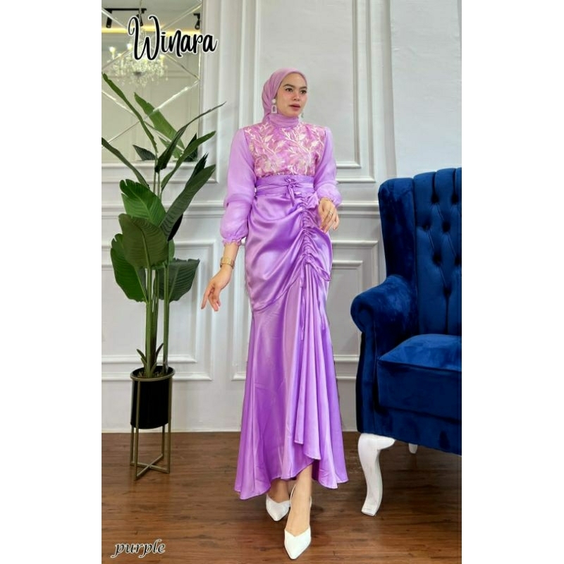 Jual WINARA / AUREL/CHANA/MEDINA DRESS BRUKAT SERUT /GAMIS MERMAID ...