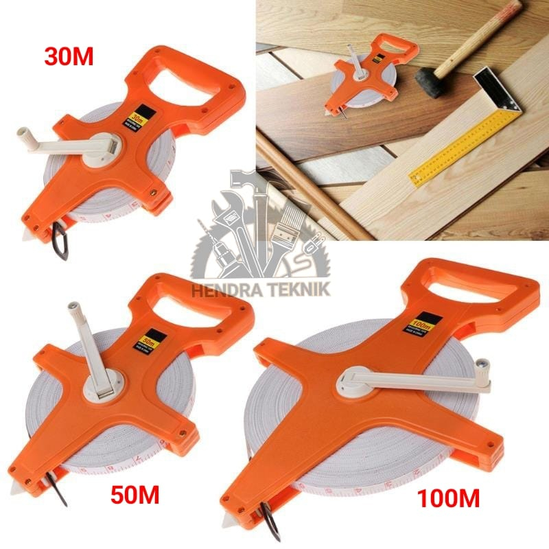 Jual METERAN FIBER 30M 50M 100M MURAH ROL METER TANCAP 30 / 50 / 100 ...