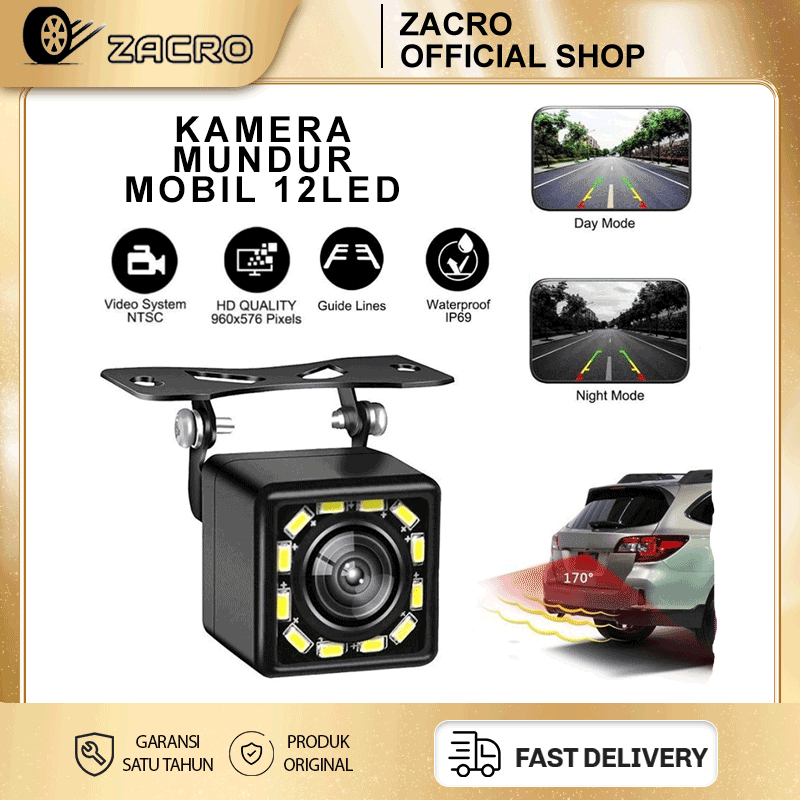 Jual Kamera Mundur Mobil 12 LED Rearview Camera Nightvision LED Universal mobil | Shopee Indonesia