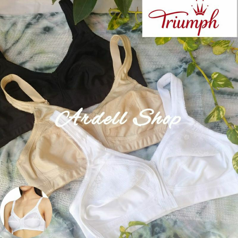 Jual DT BRA WANITA TRIUMPH KLASIK WIRELESS NONPAD POLOS CUP 44C 46D ...