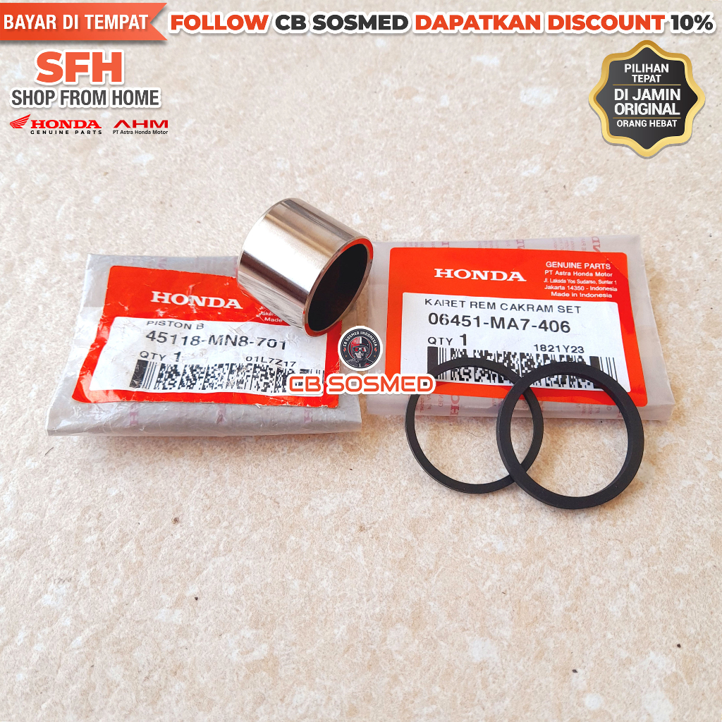 Jual Piston Kaliper BeAT Karbu Seal Cakram Depan BeAT Karburator KVY 2008 - 2012 Original Honda ...