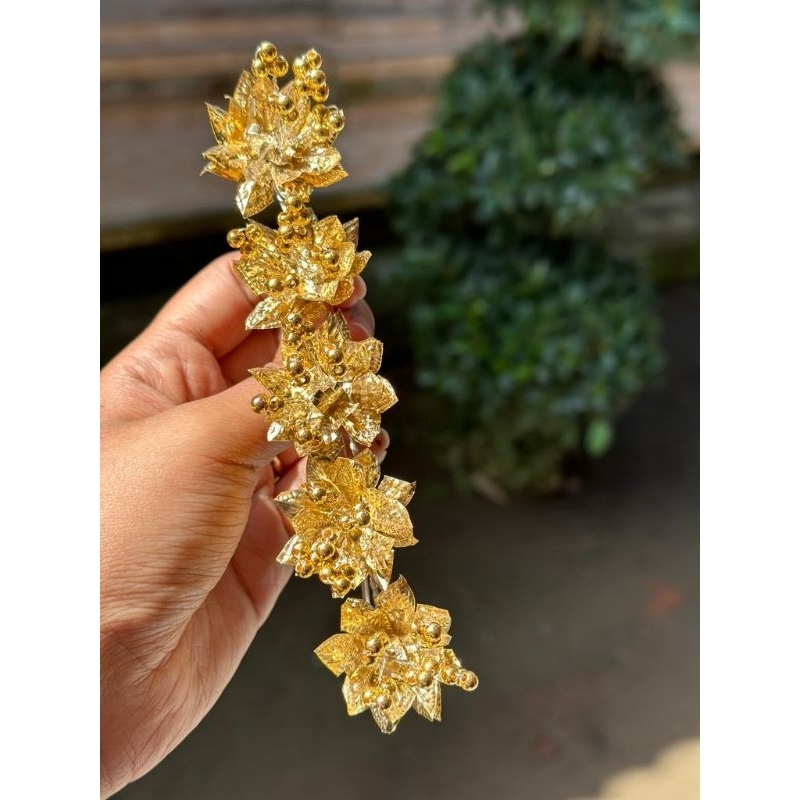 Jual Semanggi Teratai mini 5 kuntum/Bunga Sanggul/Semanggi emas ...
