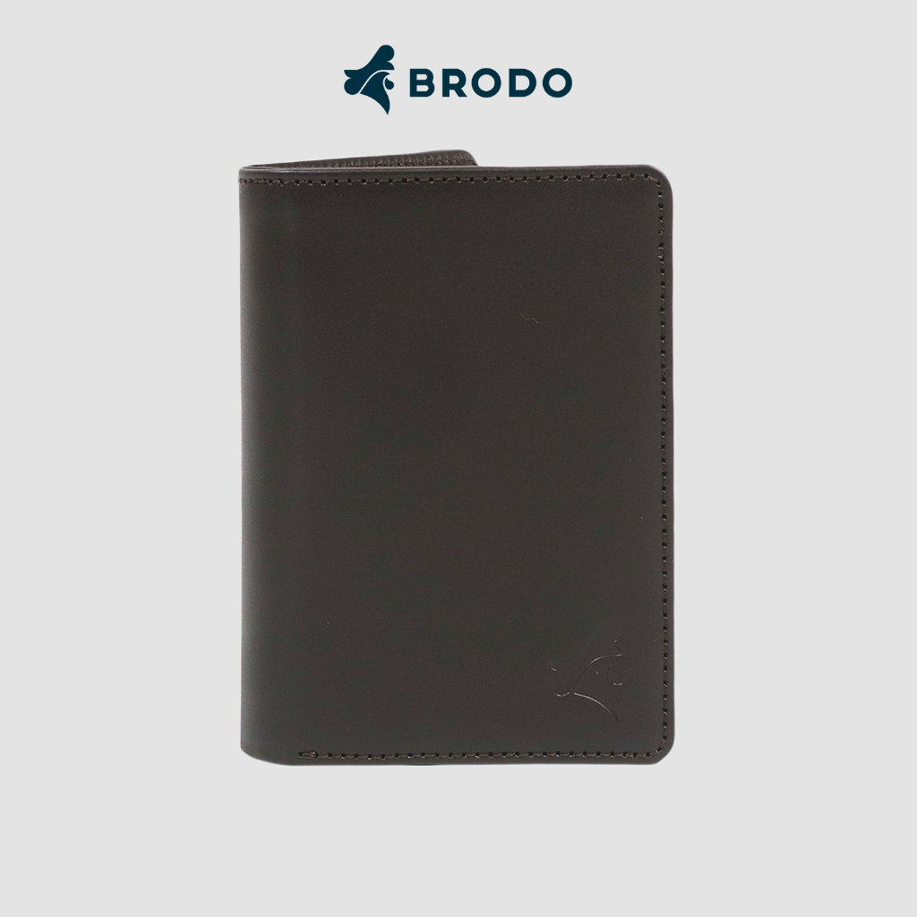 Jual BRODO - Malta Leather Wallet Dark Choco | Shopee Indonesia