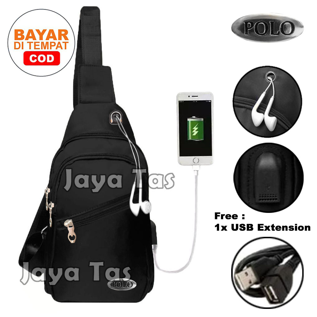 Jual Sling Bag Pria Polo Face Cross Line JT-1335 Tas Selempang Pria ...