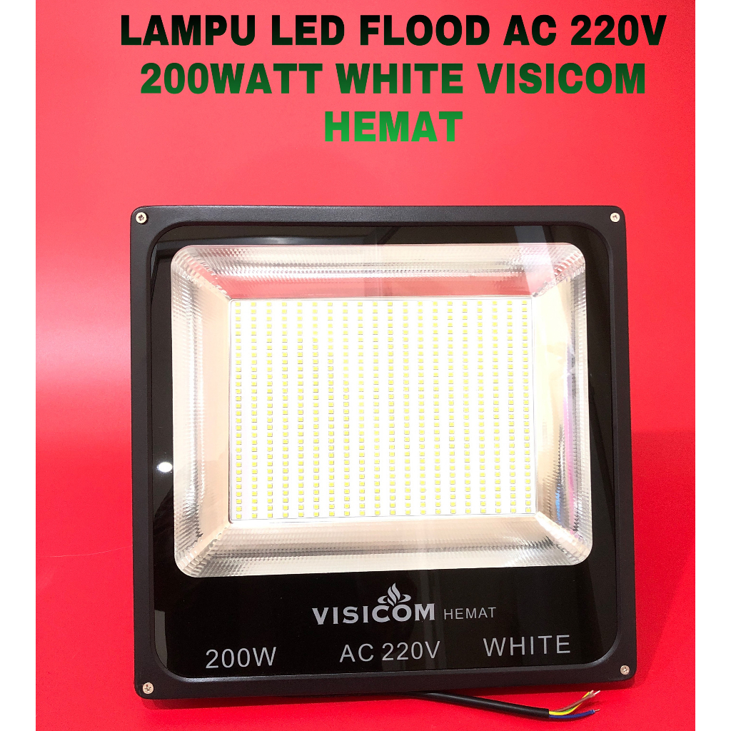 Jual Lampu LED Flood Light AC 220V 200 Watt White Hemat Visicom ...