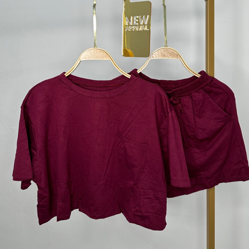 Jual One Set Crop | Setelan Wanita Crop Top | Ladies Collection ...