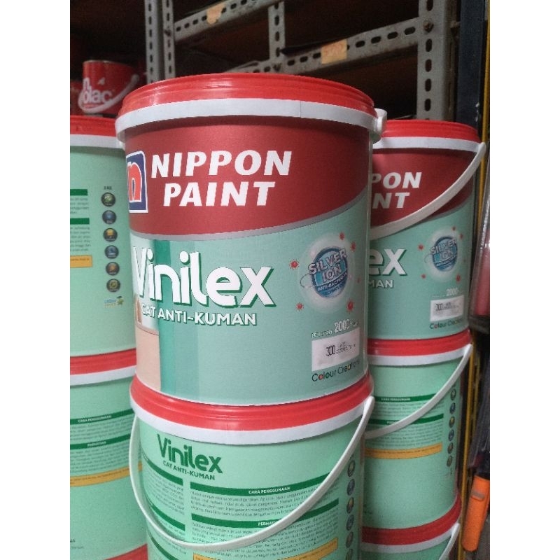 Jual CAT TEMBOK VINILEX PUTIH 300 SILVER ION 5 KG | Shopee Indonesia