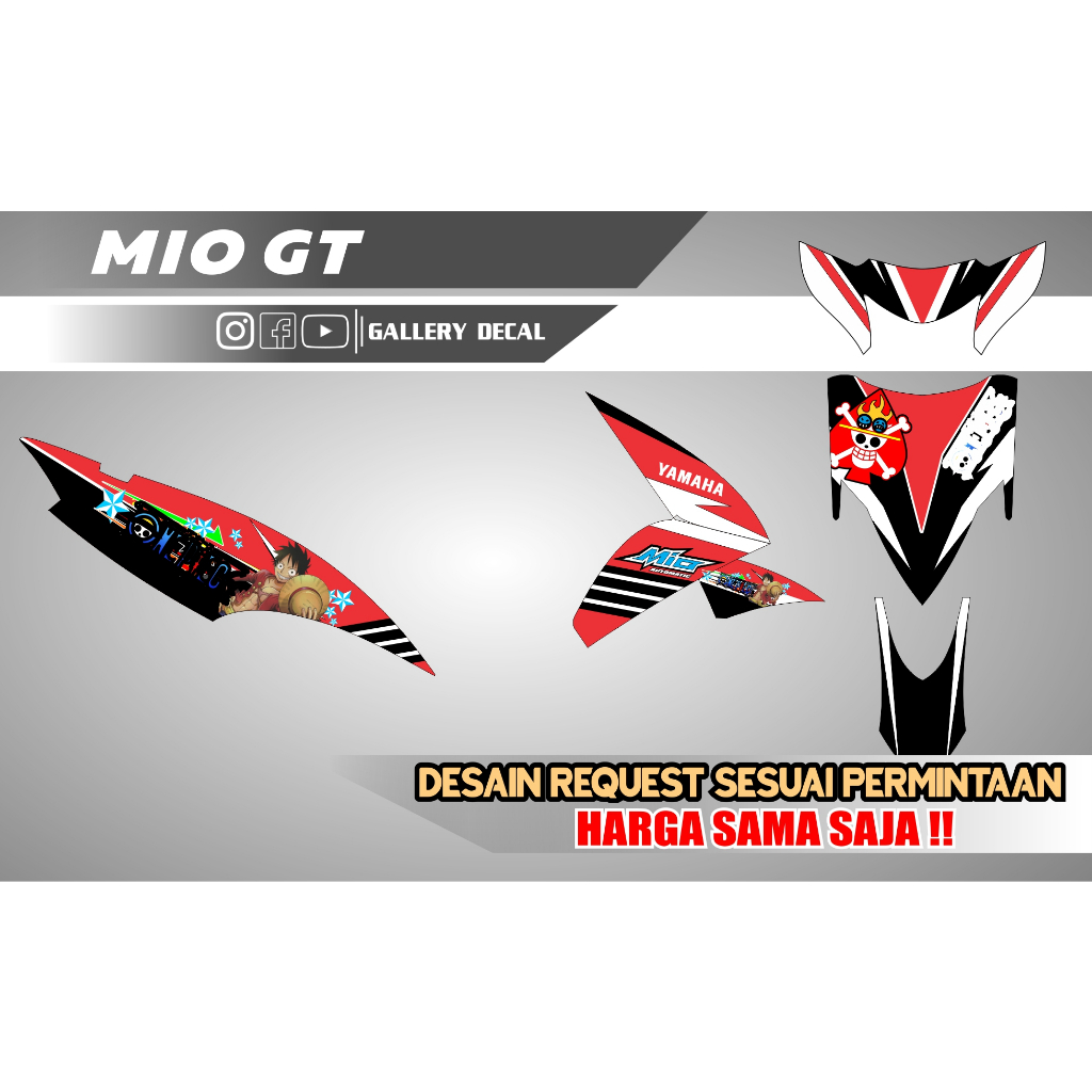 Jual STIKER DECAL YAMAHA MIO GT FULL BODY | Shopee Indonesia