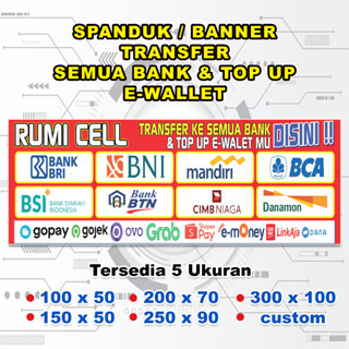 Jual Spanduk / Banner Transfer Semua Bank, Spanduk Agen Bank Trasnfer ...