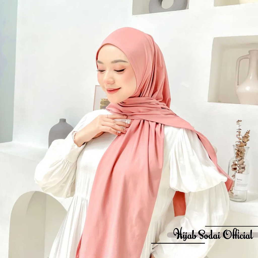 Jual Hijab Pashmina Instan Oval Jersey | Shopee Indonesia