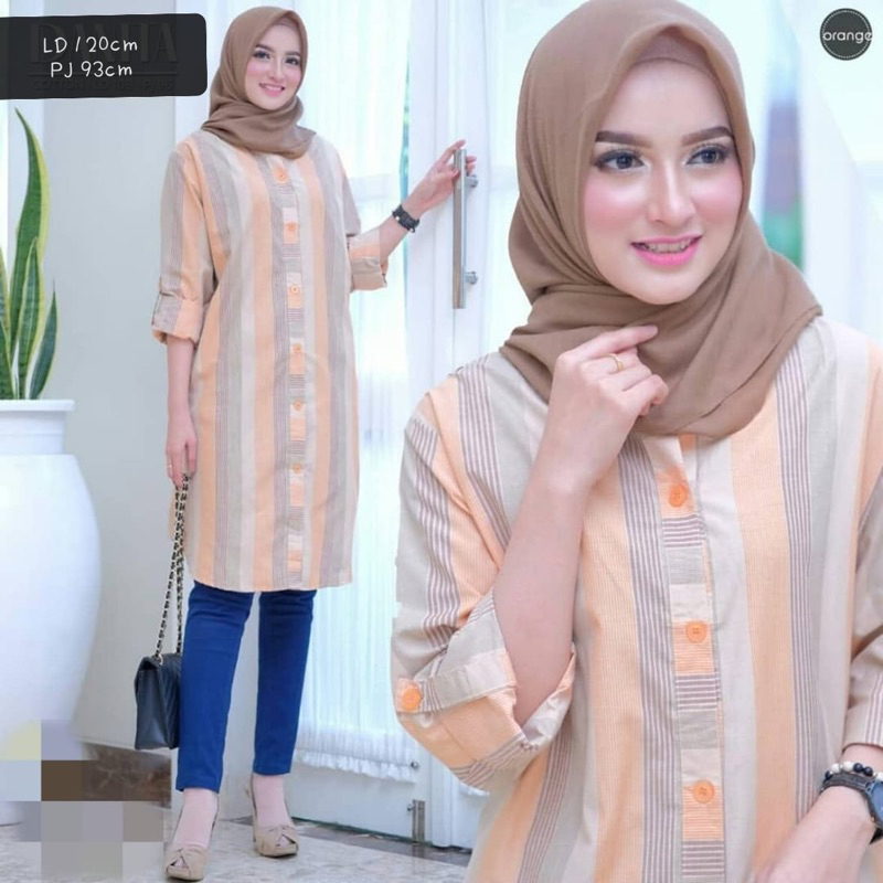 Jual Tunik katun Danita Seri Lengkap Ukuran Ld 100 Ld 110 Ld120 | Shopee Indonesia