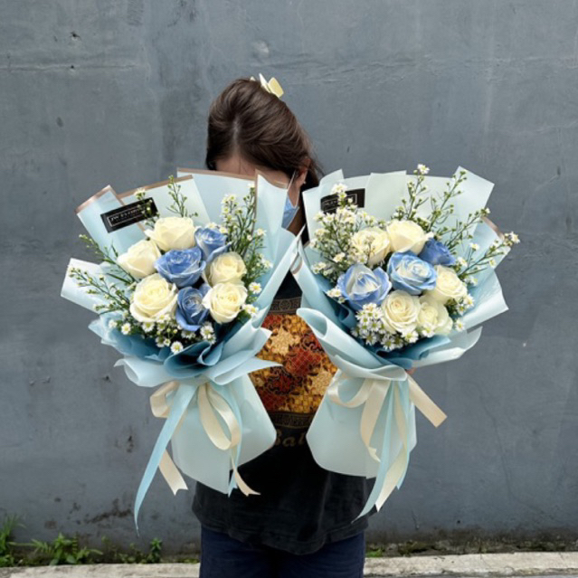Jual Bouquet Bunga Flower Bouquet Fresh Segar Mawar Rose 8 tangkai ...