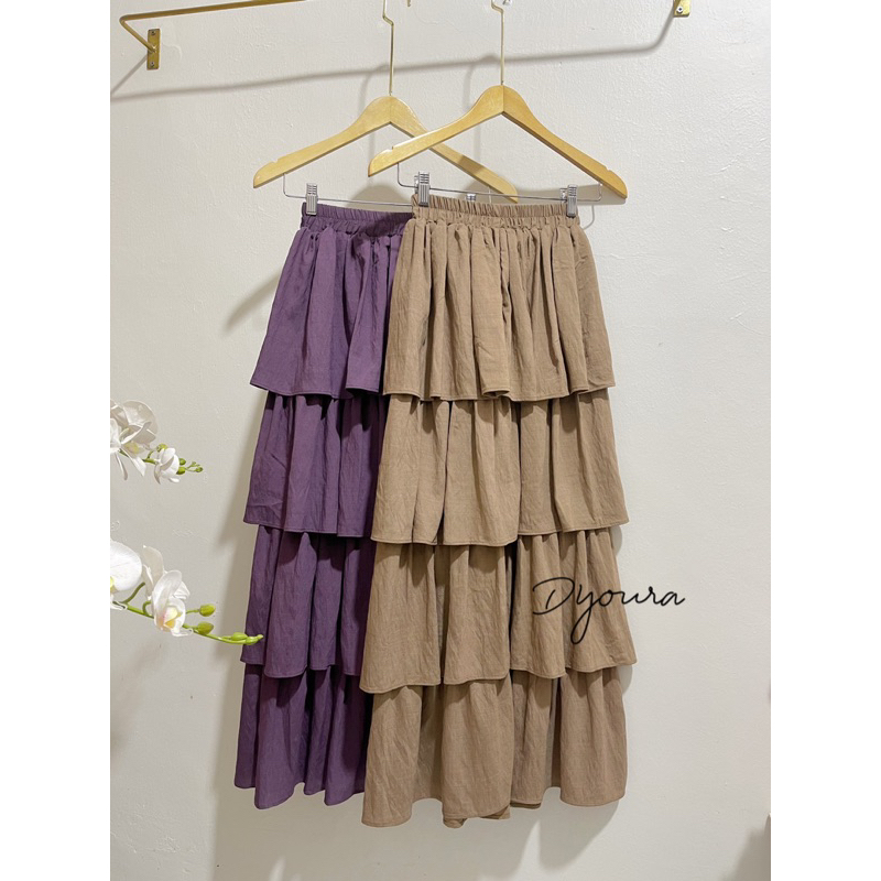 Jual Rok Bervin / rok zara bella import / Rok Susun 4 Import / Rok ...