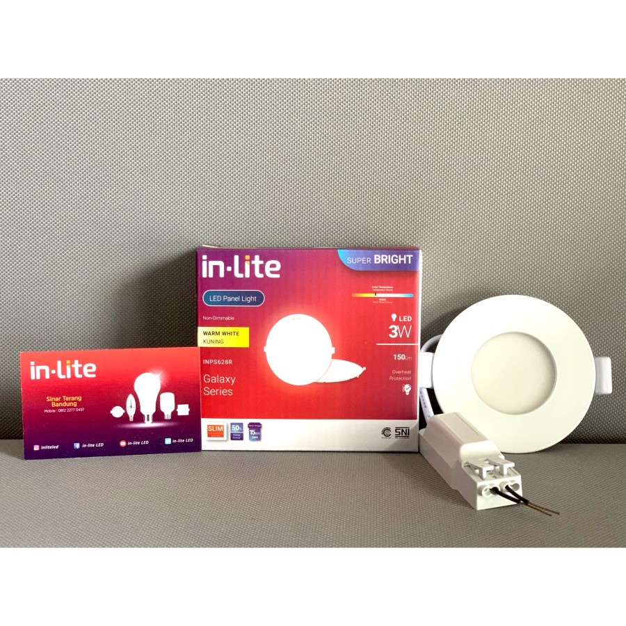 Jual LAMPU PLAFON / PANEL LIGHT LED INBOW BULAT INLITE 3W 3 WATT ...
