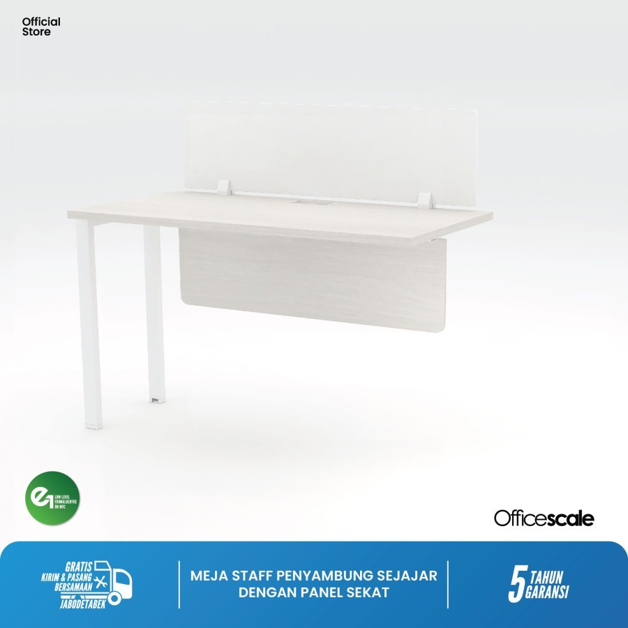 Jual Officescale Meja Kerja Kantor Peyambung Sejajar 1 Orang + Panel ...