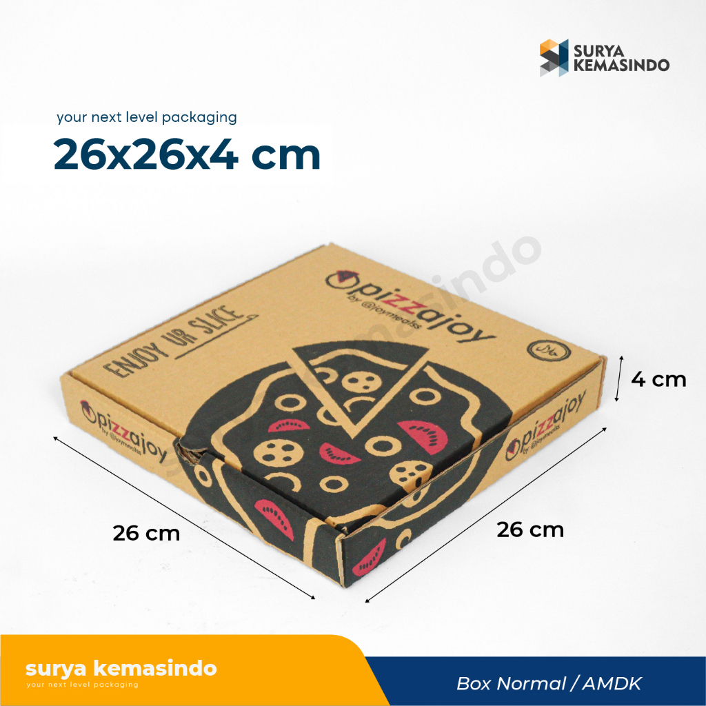 Jual Box Sisa Produksi 26x26x4 cm (PizzaJoy) Box/Packing/Kardus/Karton ...