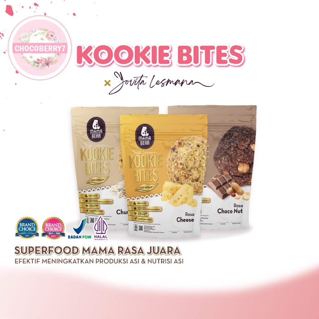Jual Mama Bear Kookie Bites Kukis Almond Oat Pelancar Asi MamaBear ...
