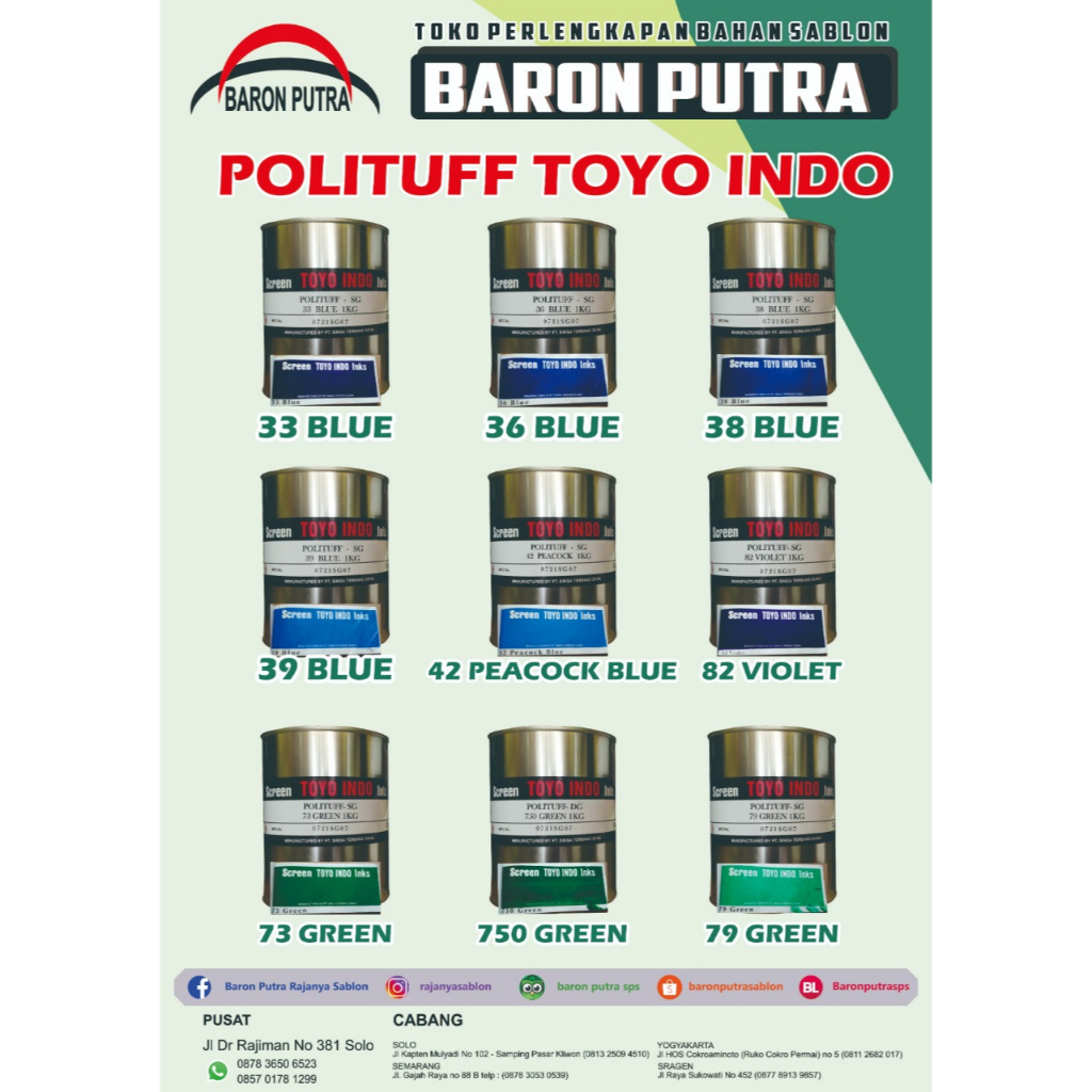 Jual TINTA TOYOINDO POLYTUFF 1KG | Shopee Indonesia