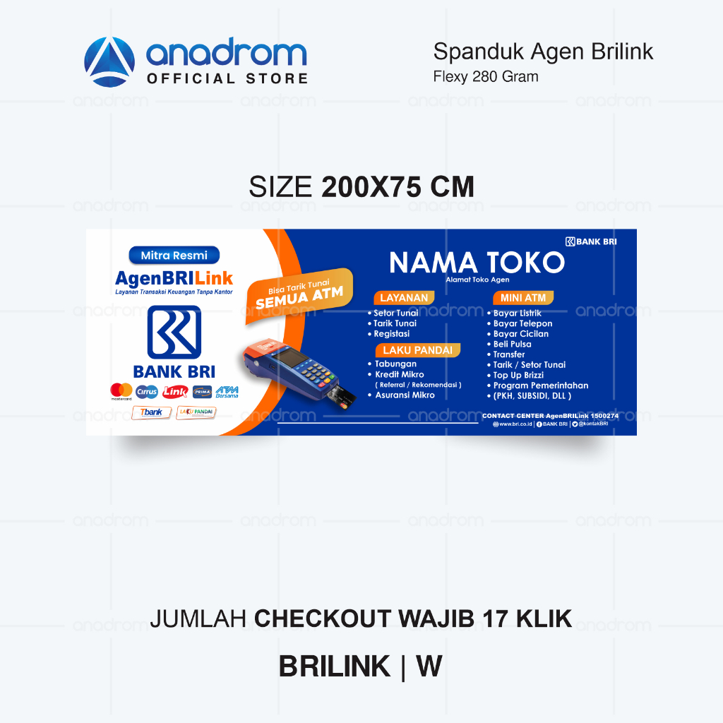 Jual Spanduk Atribut Wajib Agen Brilink | Banner Agen Brilink ...