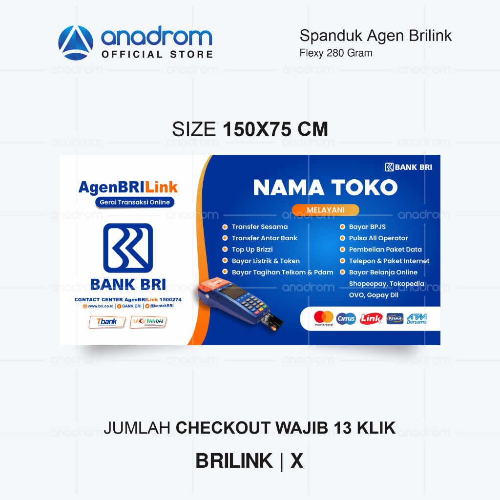 Jual Spanduk Atribut Wajib Agen Brilink | Banner Agen Brilink ...