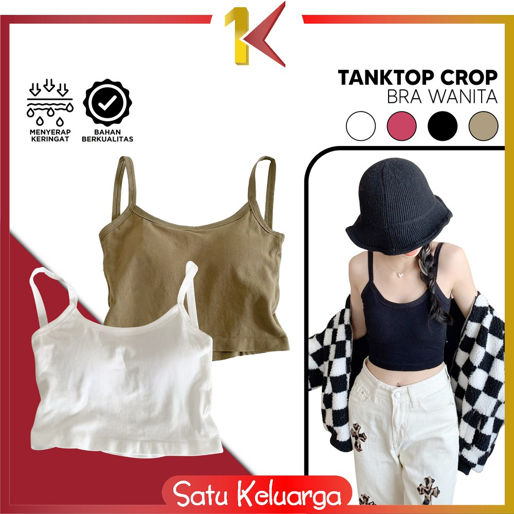 Jual SK-P299 Tanktop Wanita Polos Basic With Cup Bra Tali Silang ...