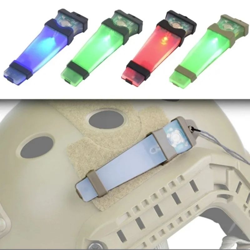 Jual Safety light helmet light tactical combat gear / lampu sinyal helm ...