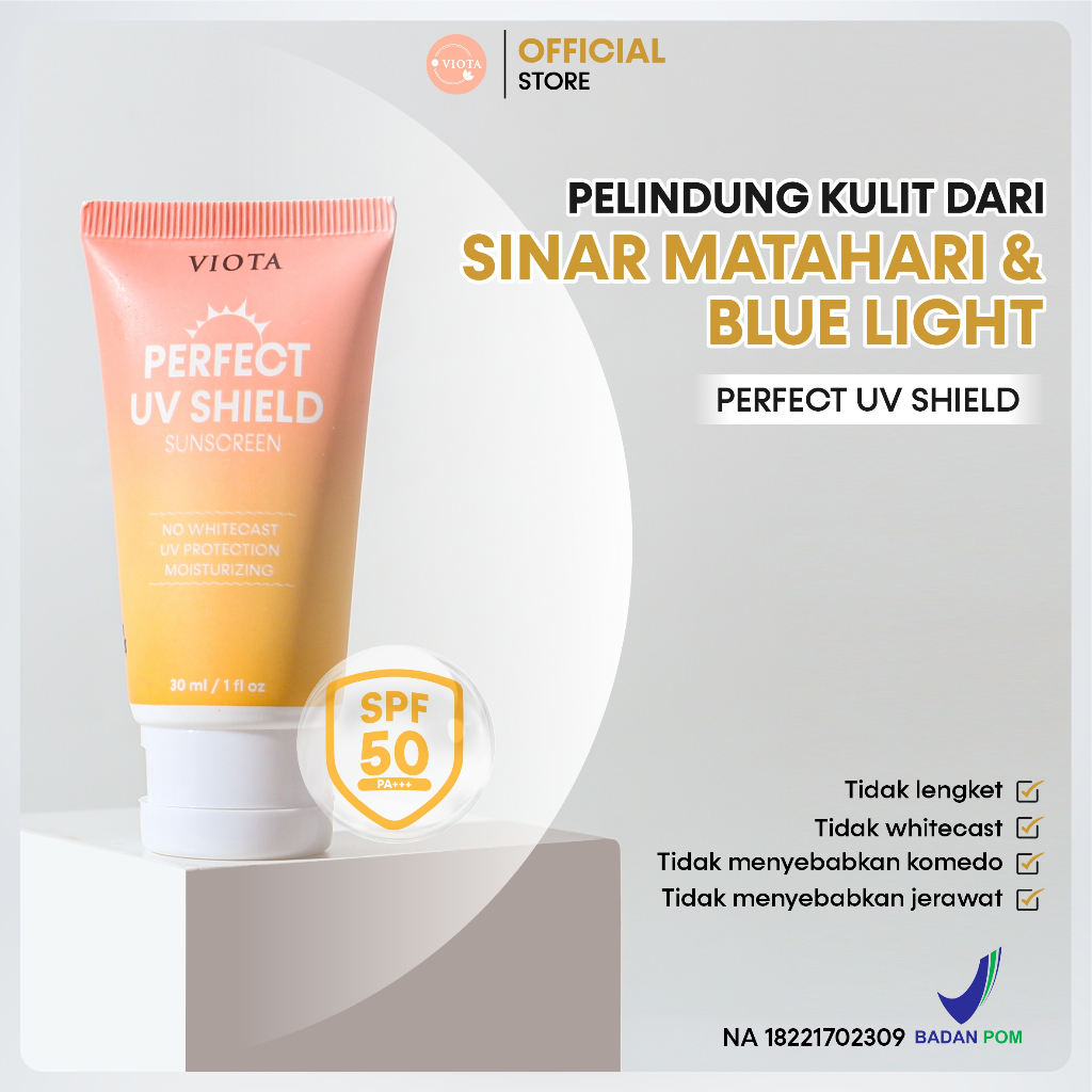 Jual VIOTA PERFECT UV SHIELD SUNSCREEN SPF 50 PA+++ | Shopee Indonesia