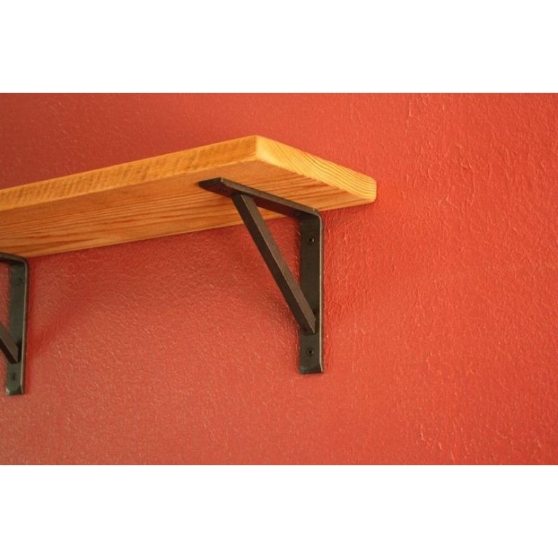 Jual Dudukan ambalan siku besi tempel dinding dudukan kayu rak ...