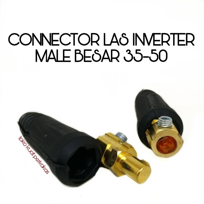 Jual connector konektor trafo las / inverter male 35 - 50 besar ...