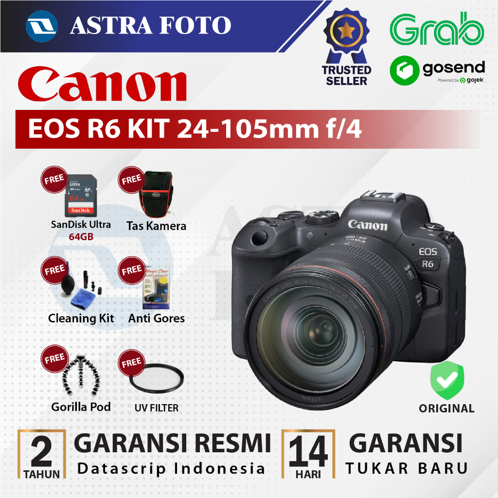 Jual Canon EOS R6 Mirrorless Camera Kit 24-105mm L IS USM - Garansi ...