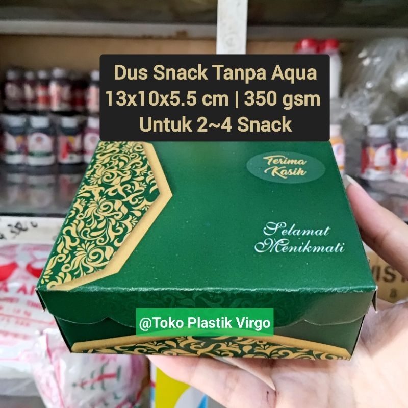 Jual Box / Kardus / Dus Snack Kue Makanan - 13x10x5.5 cm - Batik Hijau ...