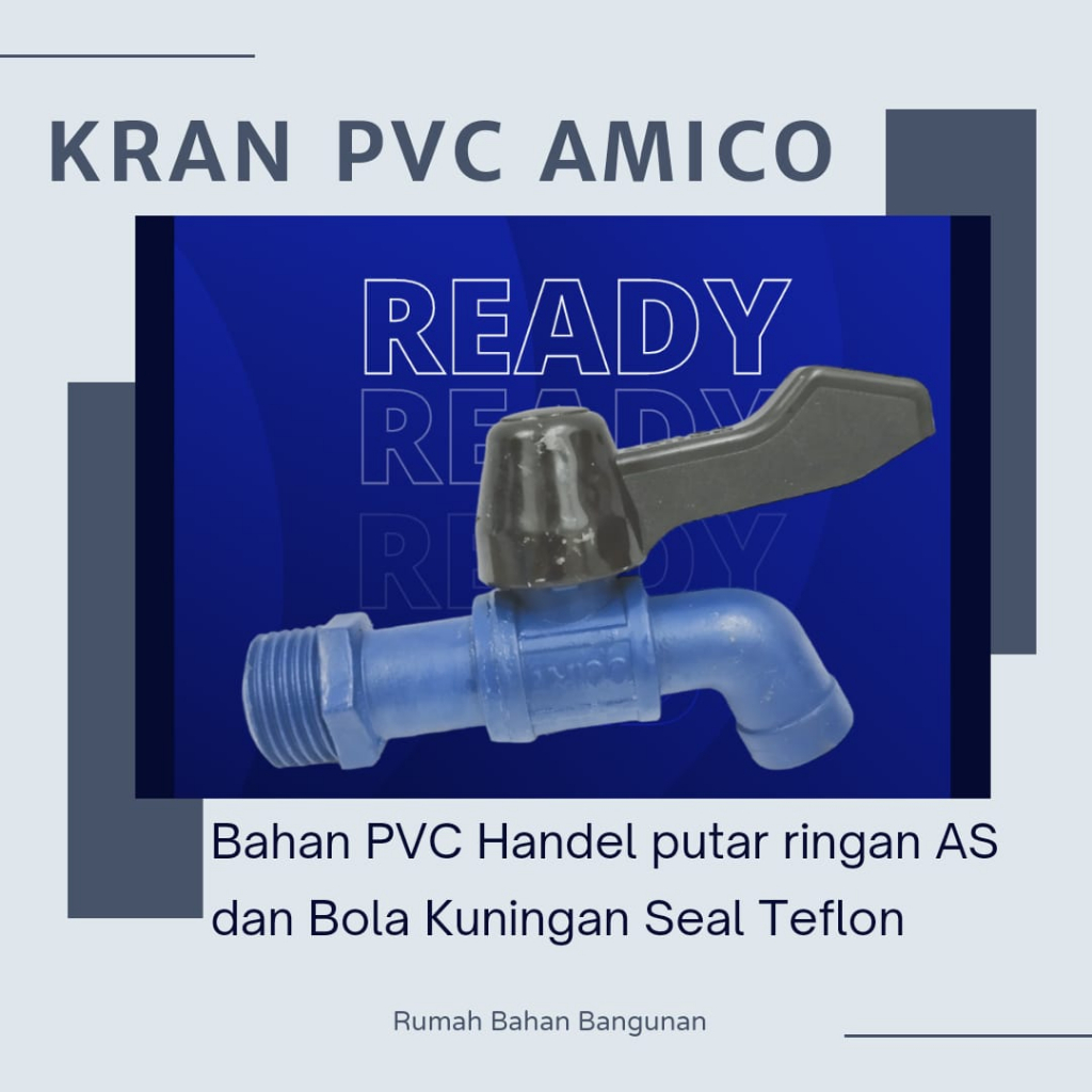 Jual KRAN TEMBOK AMICO PVC 1/2 3/4 | Shopee Indonesia