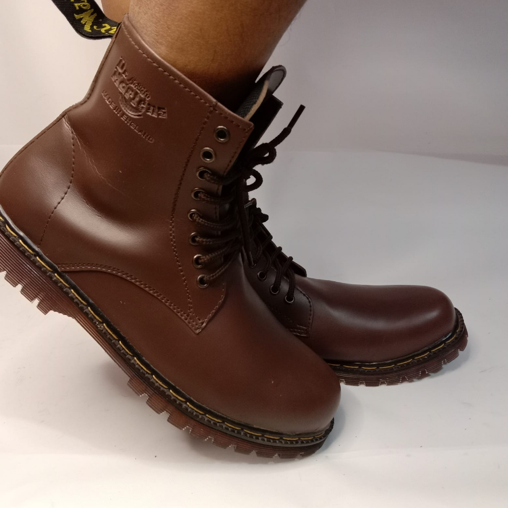 Jual SEPATU SAFETY DOCMART PRIA WARNA COKELAT | Shopee Indonesia