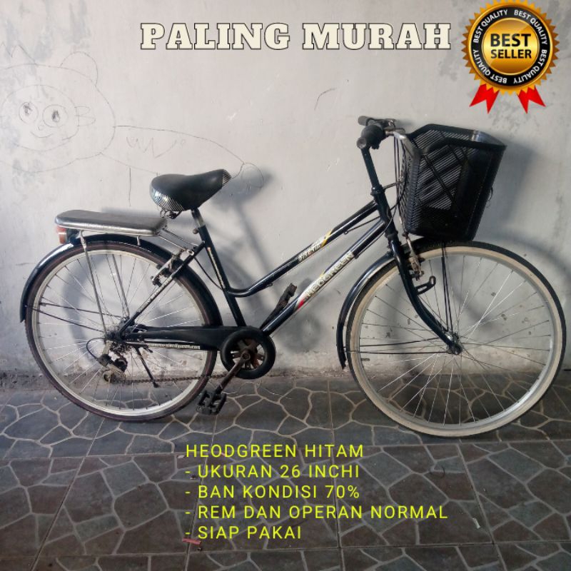 Jual Sepeda wanita cewek perempuan keranjang dewasa ukuran 26 bekas ...