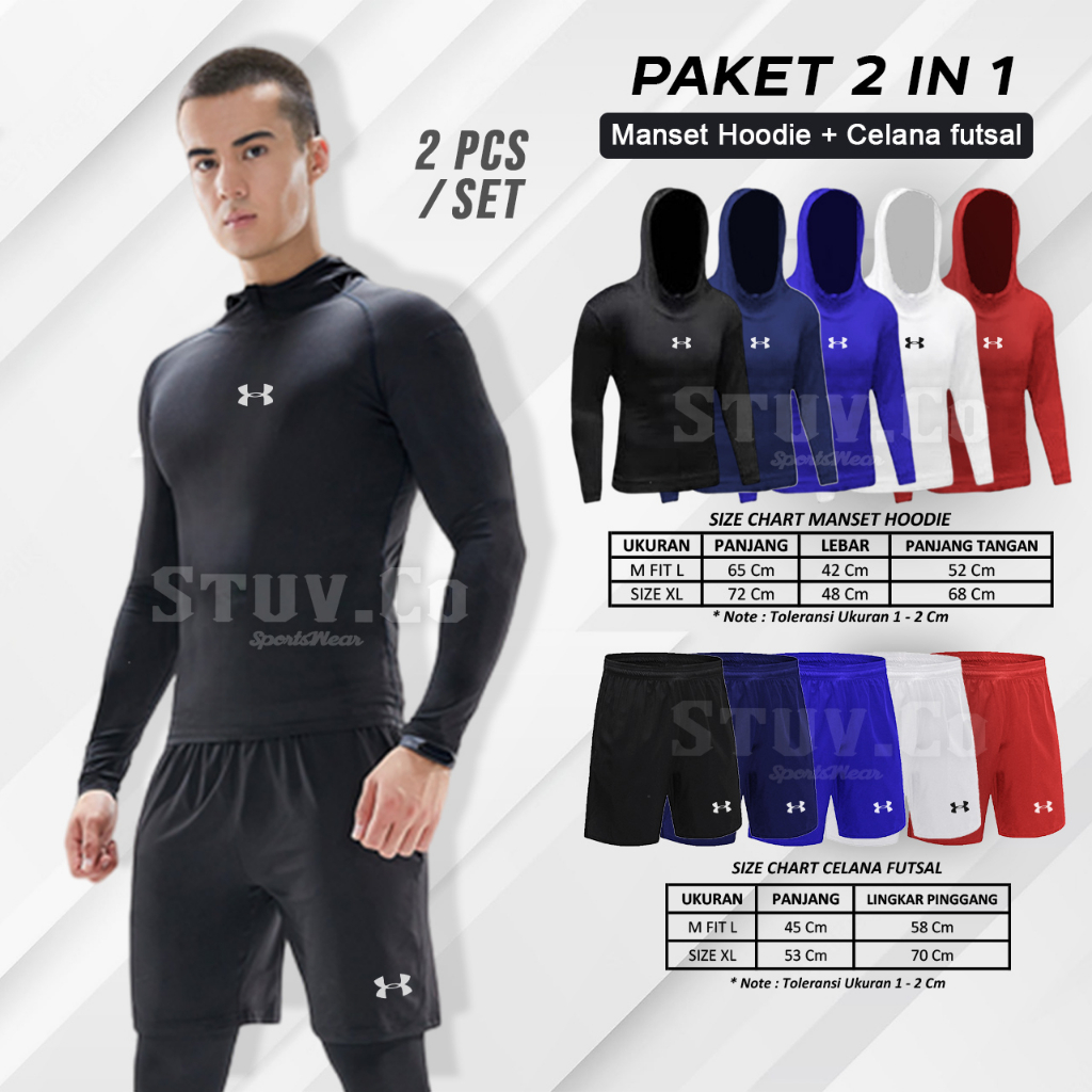 Jual 2in1 STELAN MANSET PRIA BASELAYER LONGSLEEVE THUMBHOLE CELANA ...