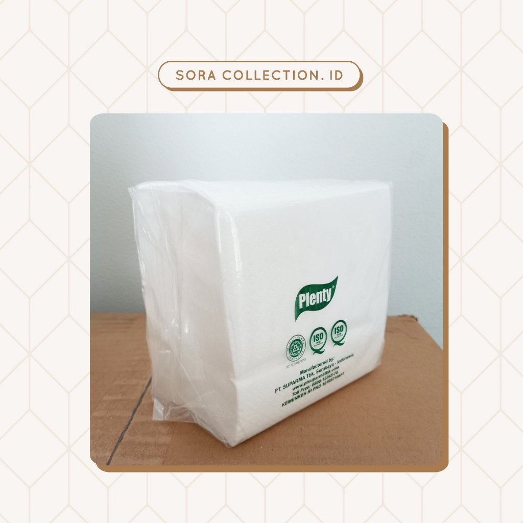 Jual Tissue Cocktail Napkin Plenty White 2 Ply / Tissue Meja ( 100 ...