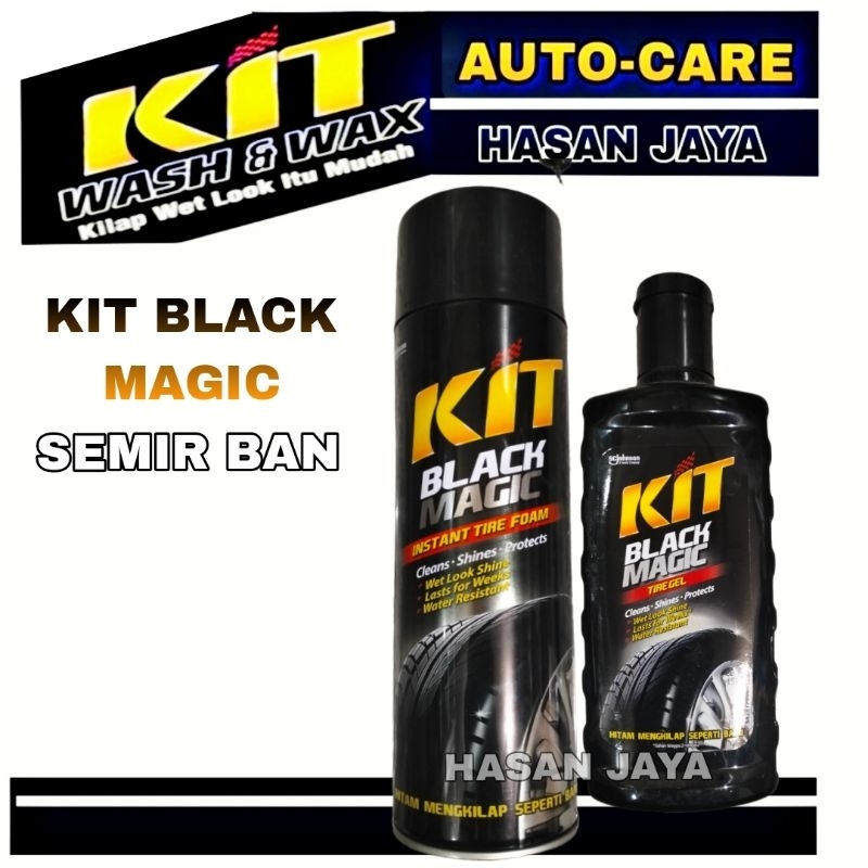 Jual Kit Semir Ban Black Magic Foam Spray 450mm / Kit Black Magic Tire ...