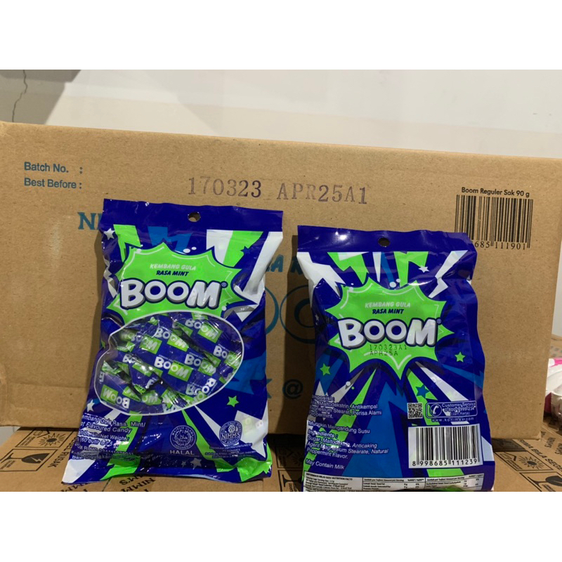 Jual Permen Boom Rasa Mint Original Kemasan Sak isi 60 Butir | Shopee ...