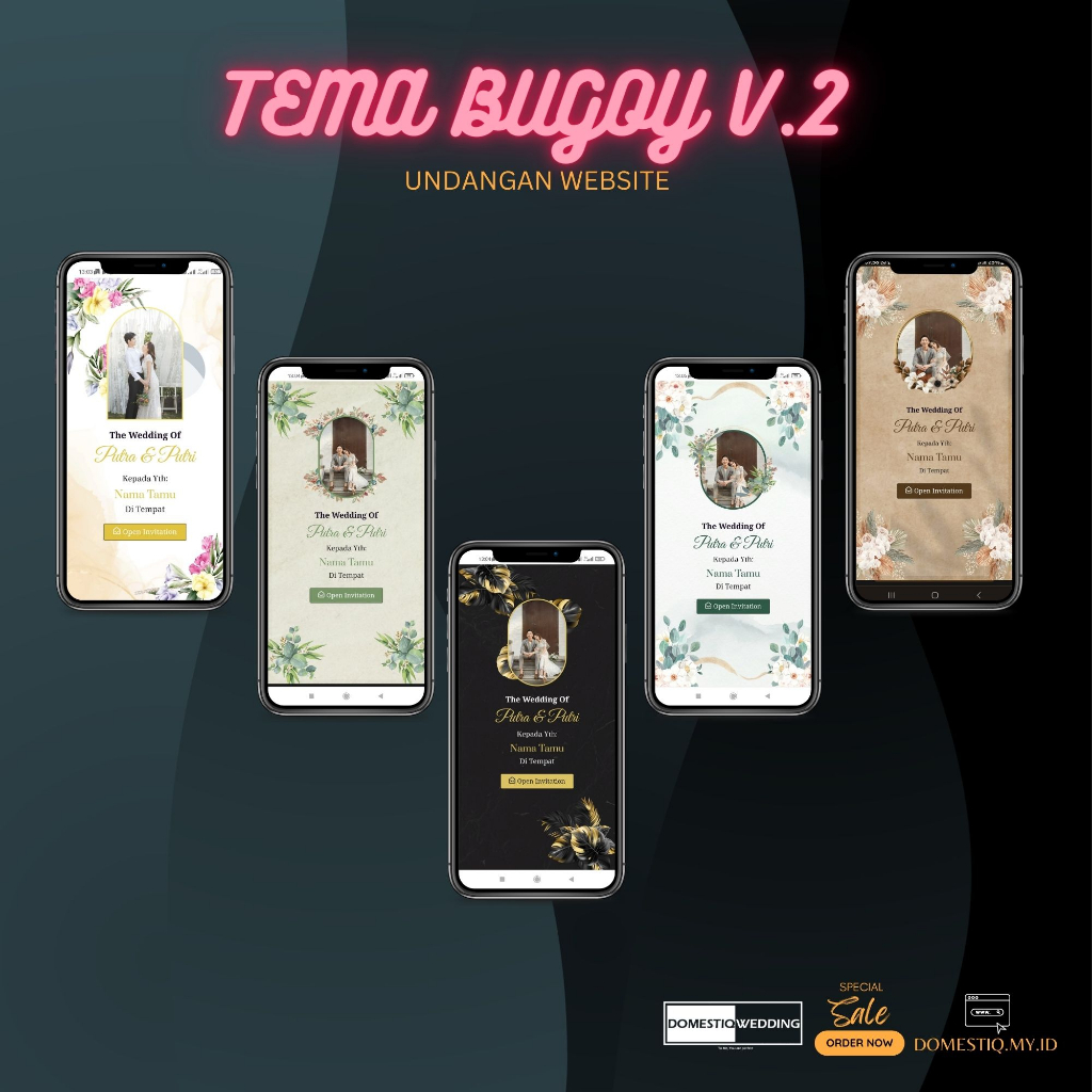 Jual Tema BUGOY V.2 Undangan Digital Website Pernikahan Elegan | Fitur Lengkap | Pilihan Paket ...
