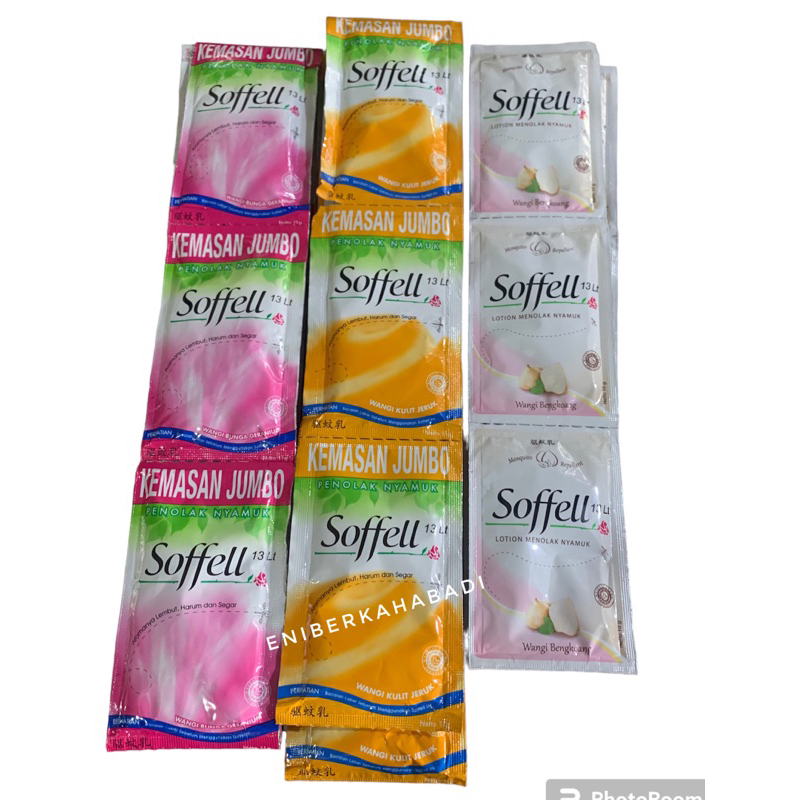 Jual Soffel Lotion Anti Nyamuk Wangi Bengkoang/Bunga Geranium/Kulit Jeruk 1 renceng isi 12 ...