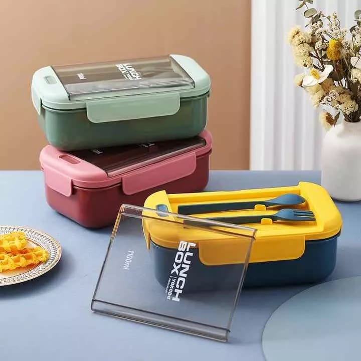 Jual LUNCH BOX YAKADA KOTAK BEKAL 2 SEKAT 1100 ML KOTAK MAKAN 0339 ...