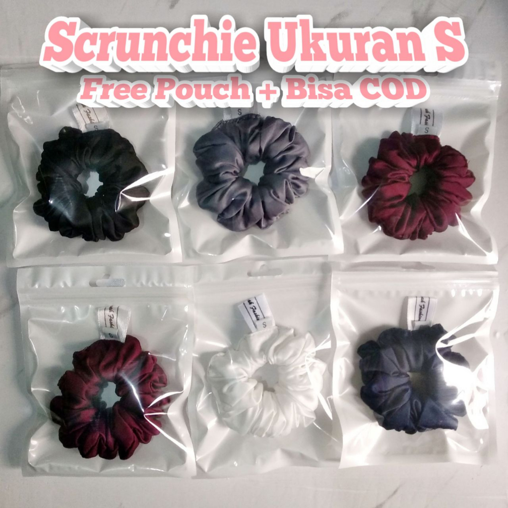 Jual IKAT RAMBUT KOREA SCRUNCHIE HIJAB SATIN VELVET - Ukuran S | Shopee ...