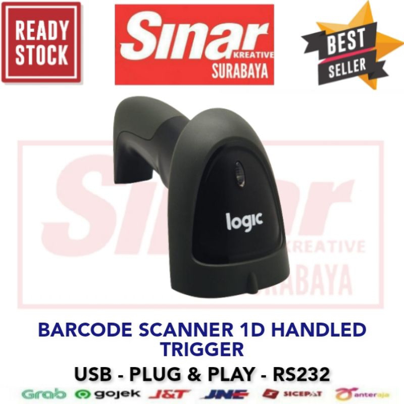 Jual BARCODE SCANNER 1D USB RS232 LOGIC LS-31S HANDLED TRIGGER - SINGLE LASER | Shopee Indonesia