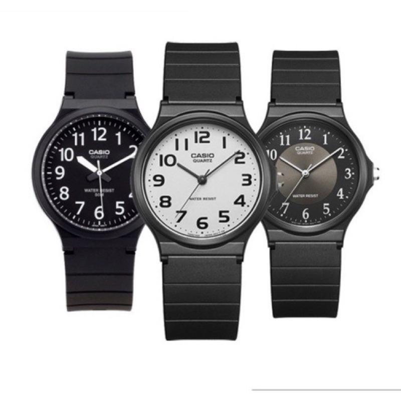 Jual Jam Tangan Wanita/Pria Casio Bulat Jarum Angka/Balok Strap rubber ...