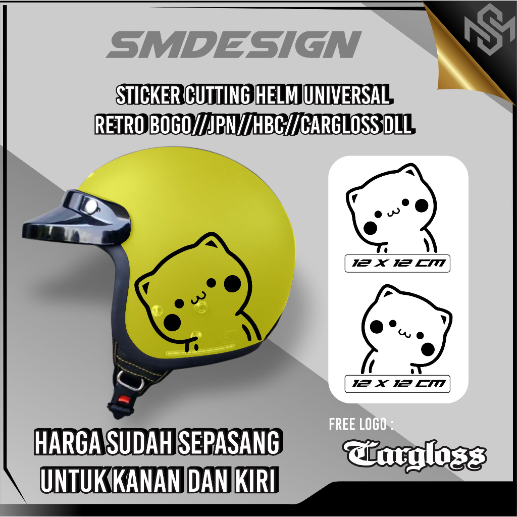 Jual Sticker Helm Cargloss 1 Set- Stiker Aksesoris Helm Makin Kece ...