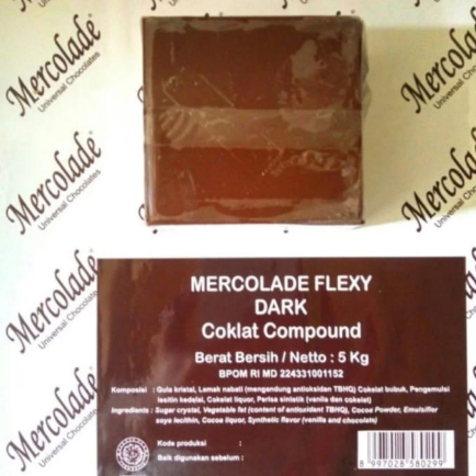 Jual mercolade dark chocolate compound 1kg repack | Shopee Indonesia
