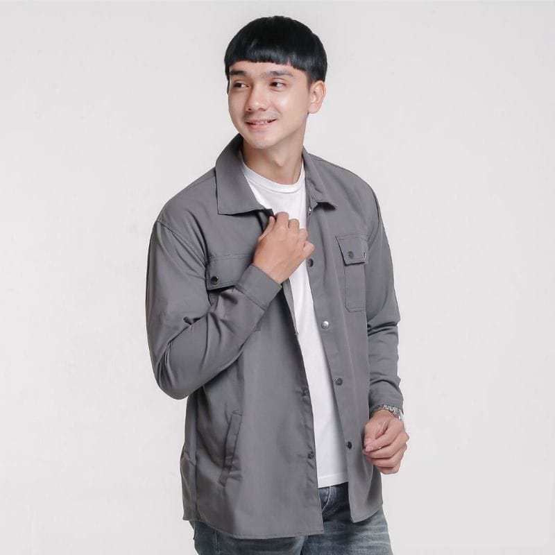 Jual jaket semi parka couple set korean style - kemeja semi parka outer ...