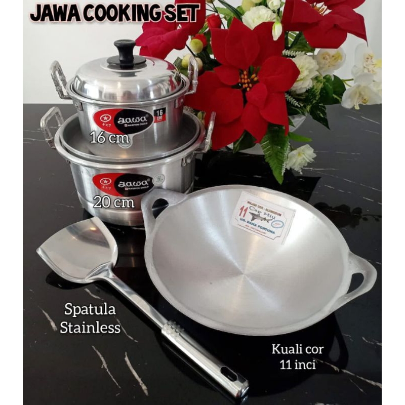 Jual Jawa Cooking Set kuali spatula masak panci | Shopee Indonesia