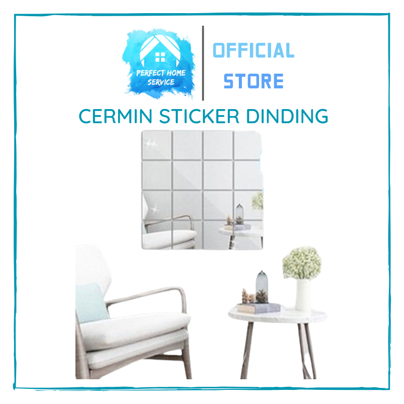 Jual CERMIN STICKER DINDING KACA WALLPAPER MIROR DEKORASI [PERFECTHOME ...